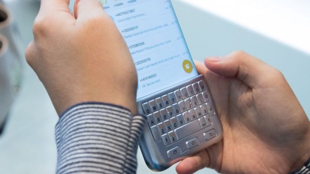 Samsung's New Keyboard Attachment Snaps On Top Of Your Phone's Screen