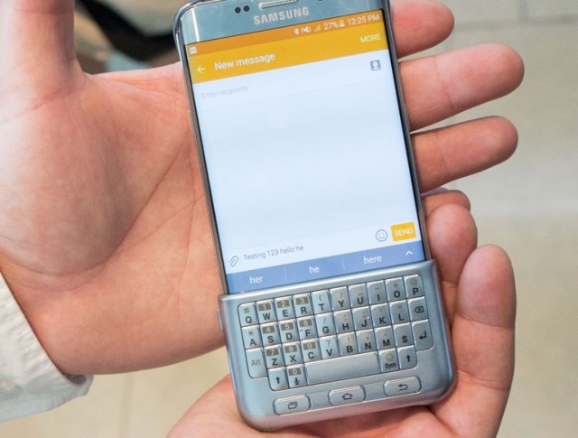 Samsung's New Keyboard Attachment Snaps On Top Of Your Phone's Screen