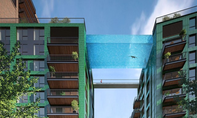 This 115 Feet High All Glass Swimming Pool Would Surely Make You Tremble