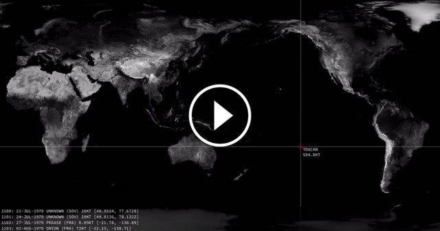 Terrifying Video Maps All The 2153 Nuclear Bombs Exploded Since 1945