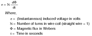 magnetic field flux with induced voltage formula | TechnoCrazed